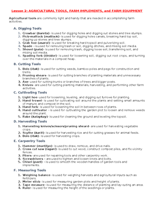 Lesson 5 FARM Waste Management - Lesson 5: FARM WASTE MANAGEMENT Waste ...