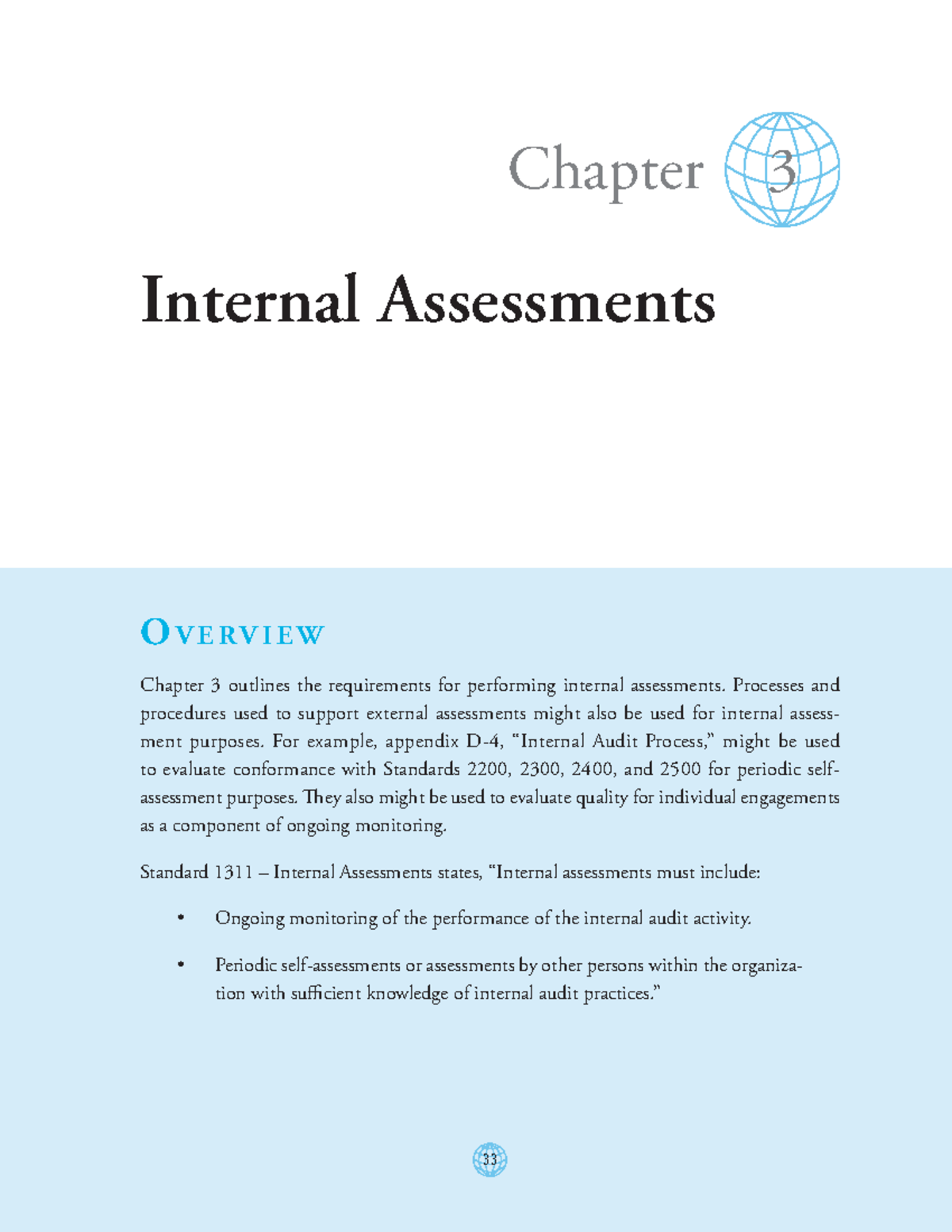 Internal Assessments - Quality Assessment Manual Chapter 3 - Studocu
