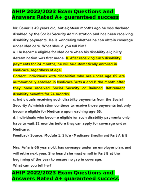 Ahip final exam test questions and answers 2022 2023 verified answers ...