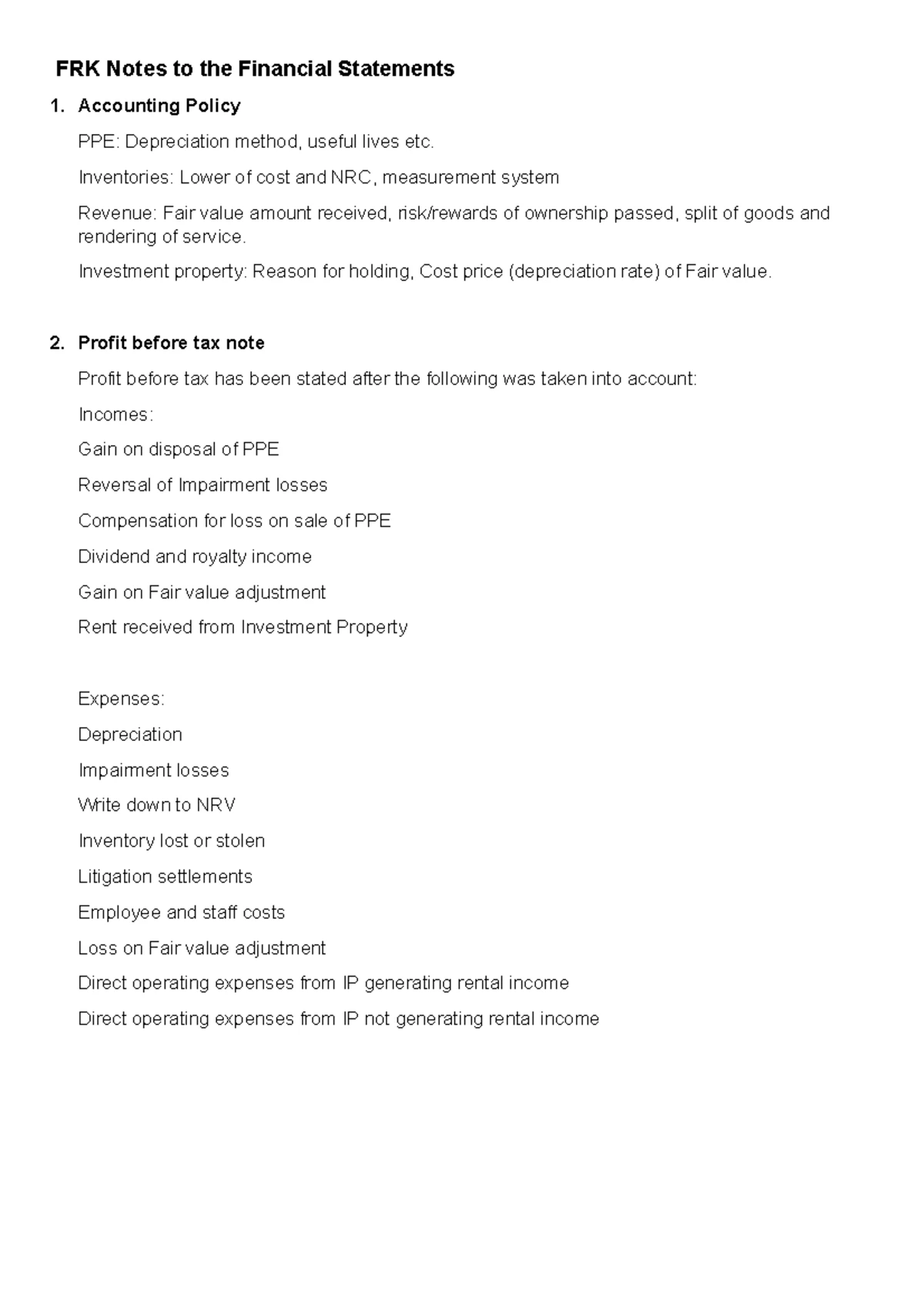 IAS 8 handout - Notes - EXAMPLE EXAMPLE: Prior period error Right ...