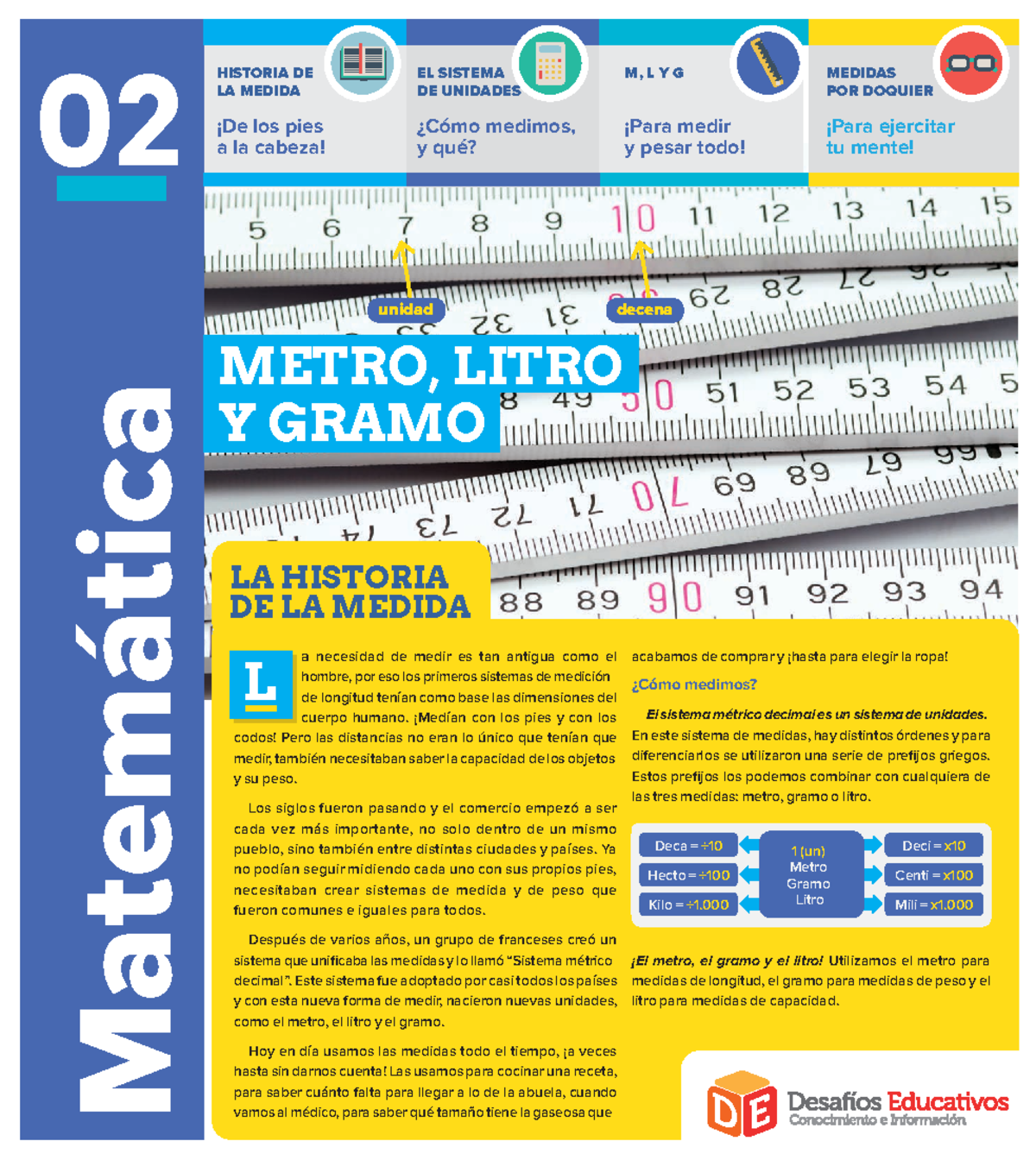 Matemática 02 - Medidas de Longitud, Capacidad y Peso en el Sistema ...