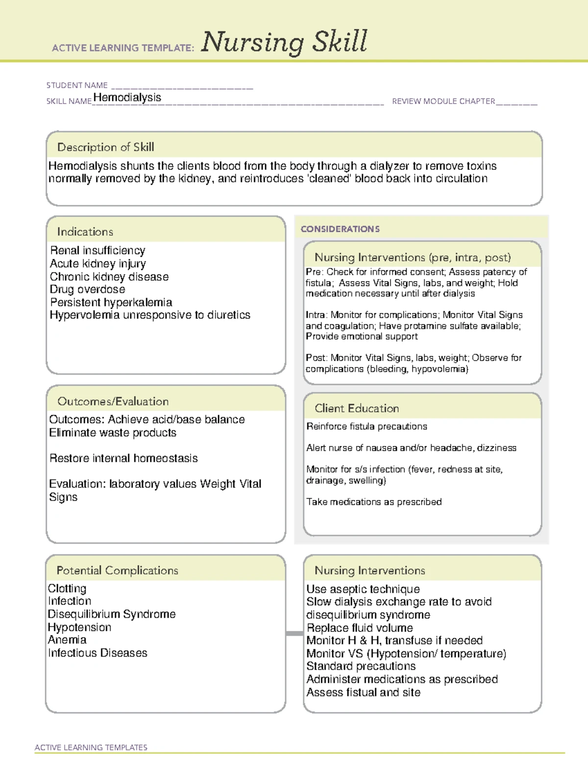 Ileus Med Surg 3 - Active Learning Template for Nursing - Studocu