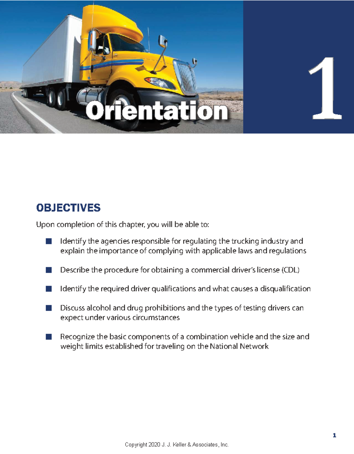 Chapter 01 Orientation: Understanding Trucking Regulations and CDL ...