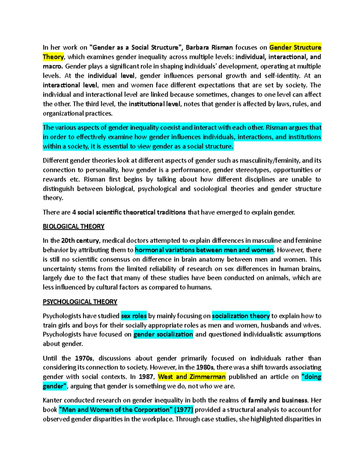 GENDER AS A SOCIAL STRUCTURE: Insights from Barbara Risman's Theory ...