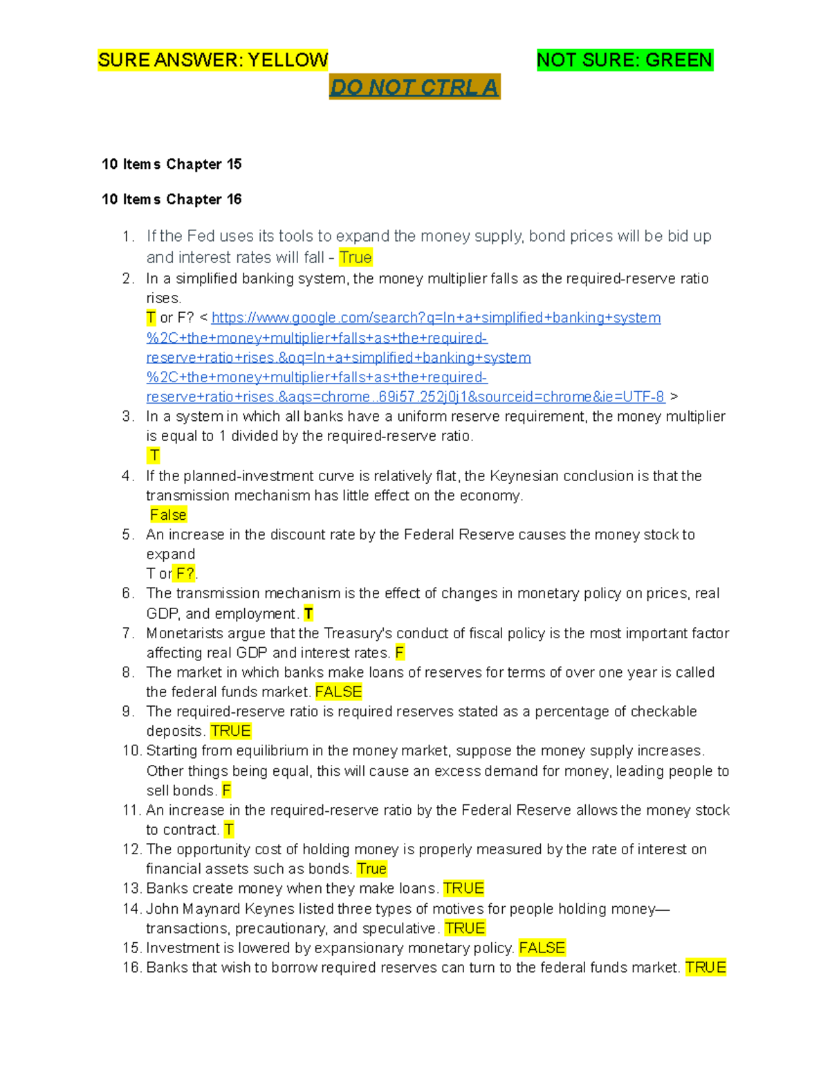 Economics Exam Study Guide (2203) - Chapters 15 & 16 Summary - Studocu