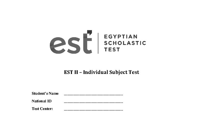 Math Level 2 - EST II Individual Subject Test Review Guide - Studocu