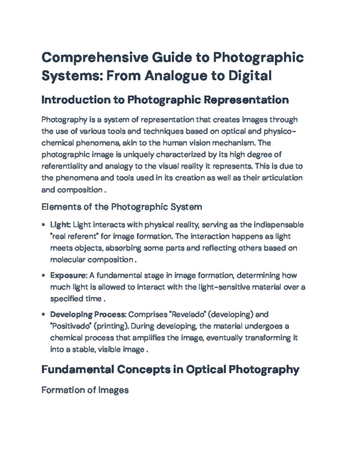Comprehensive Guide to Photographic Systems: Analogue to Digital ...