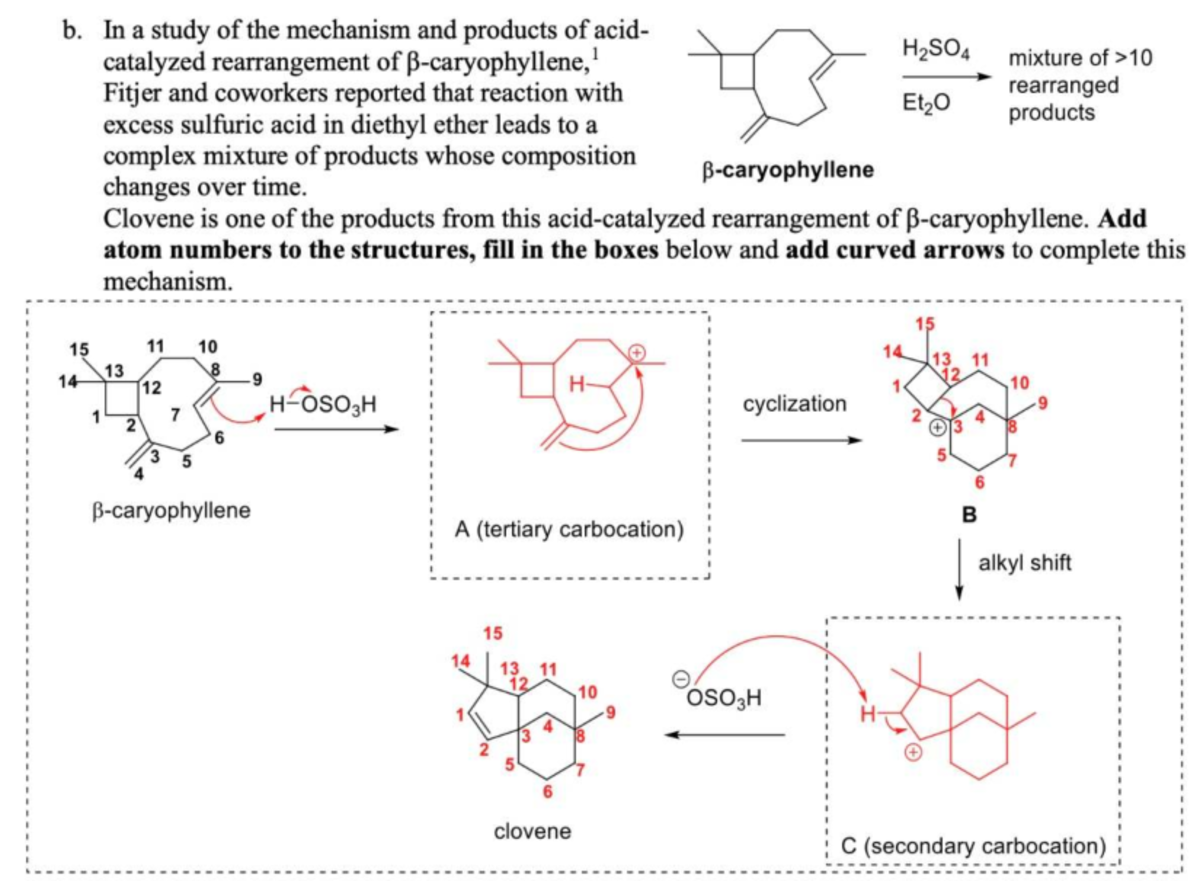 Practice Set P: Mechanism of Catalyzed Rearrangement in H₂SO₄ Reactions ...