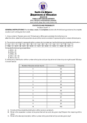 Percentile of Ungrouped Data - Detailed Lesson Plan│ Mathematics 10 I. Objectives A. Content ...