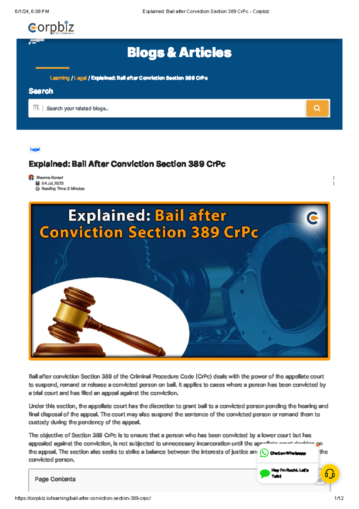 Bail After Conviction Under Section 389 CrPc: Key Insights and Process ...