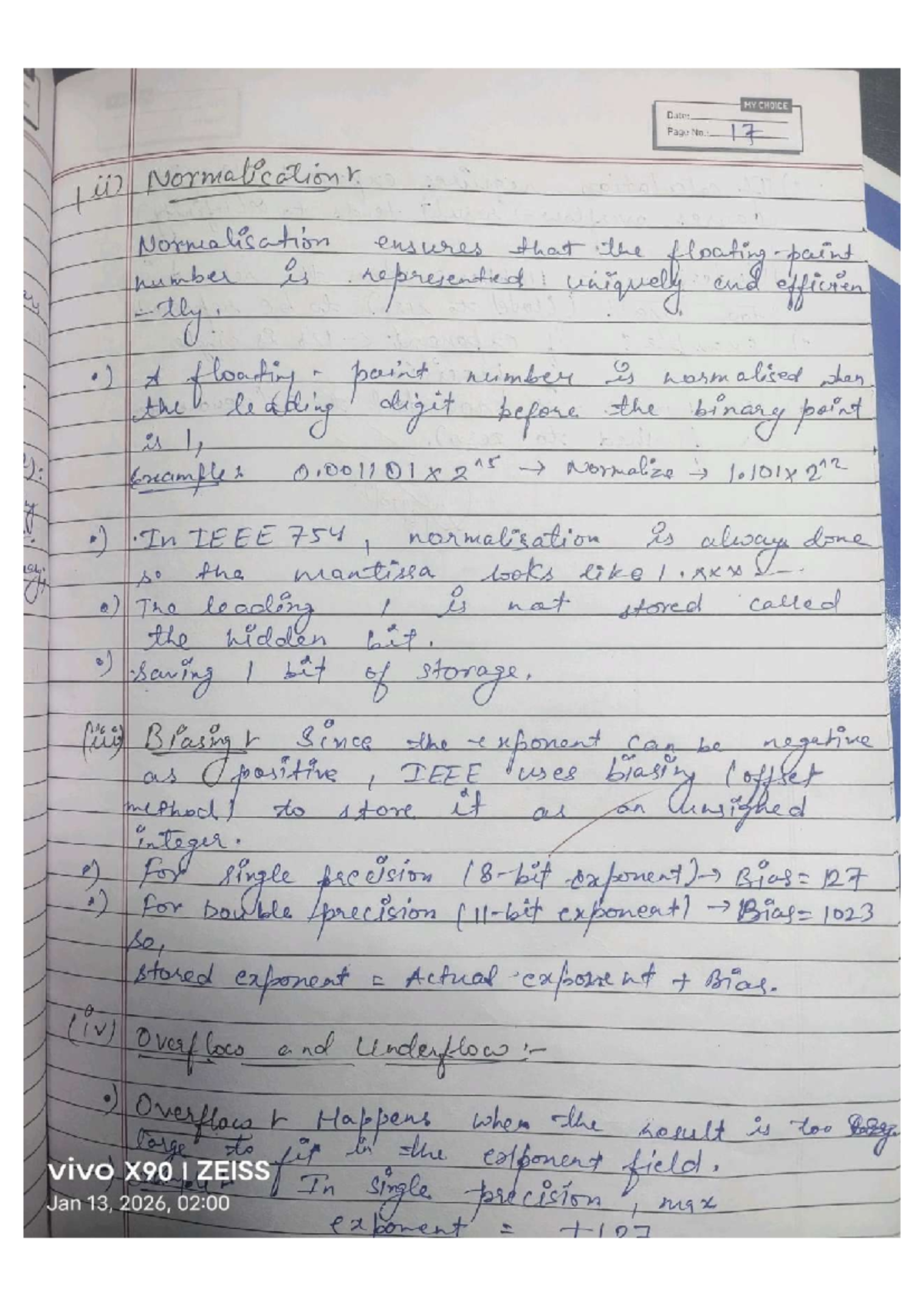 Normalization in Floating Point Numbers - COA Assignment 3 - Studocu