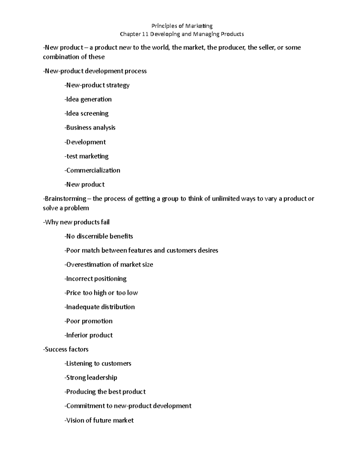 Principles of marketing chapter 11 - Studocu