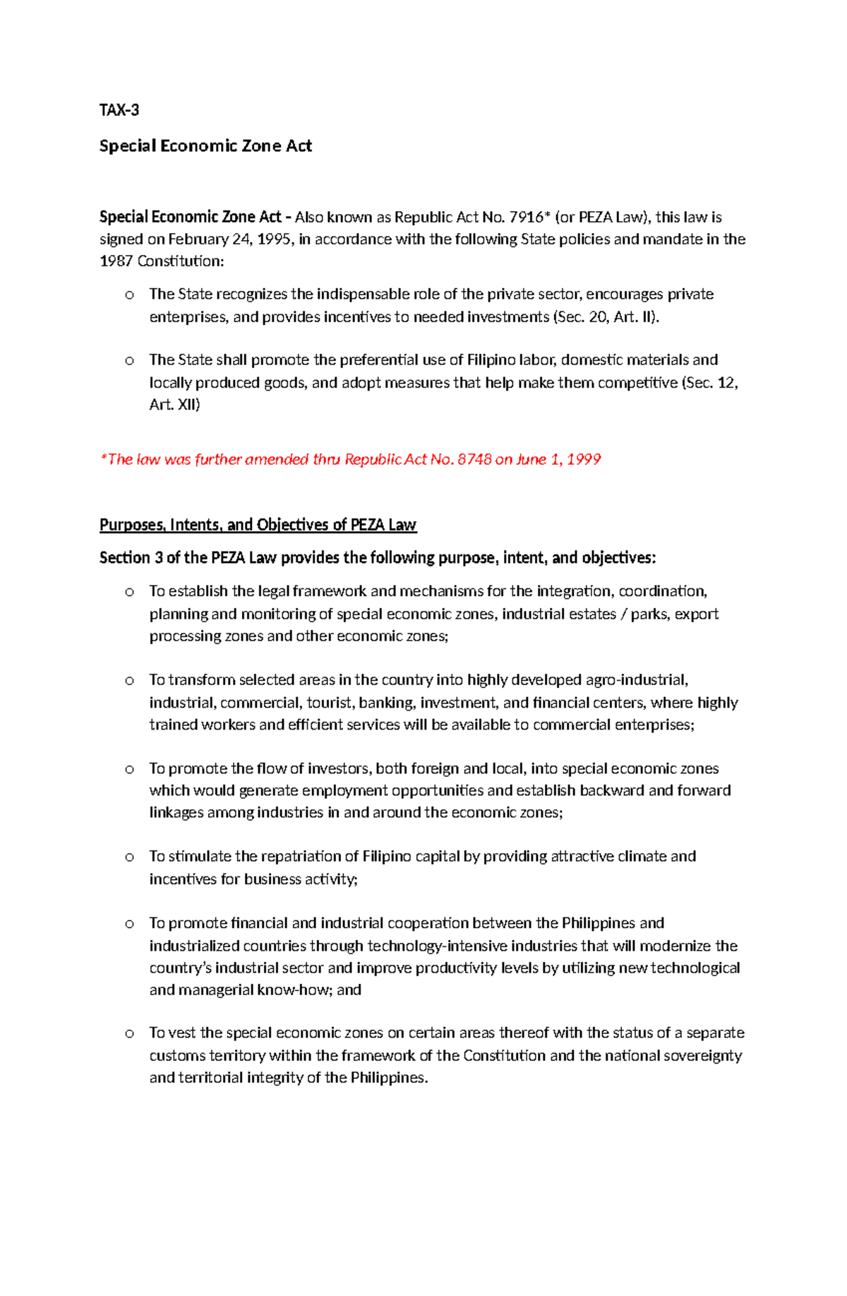 PEZA Law Overview and Economic Zones: Key Provisions and Incentives ...