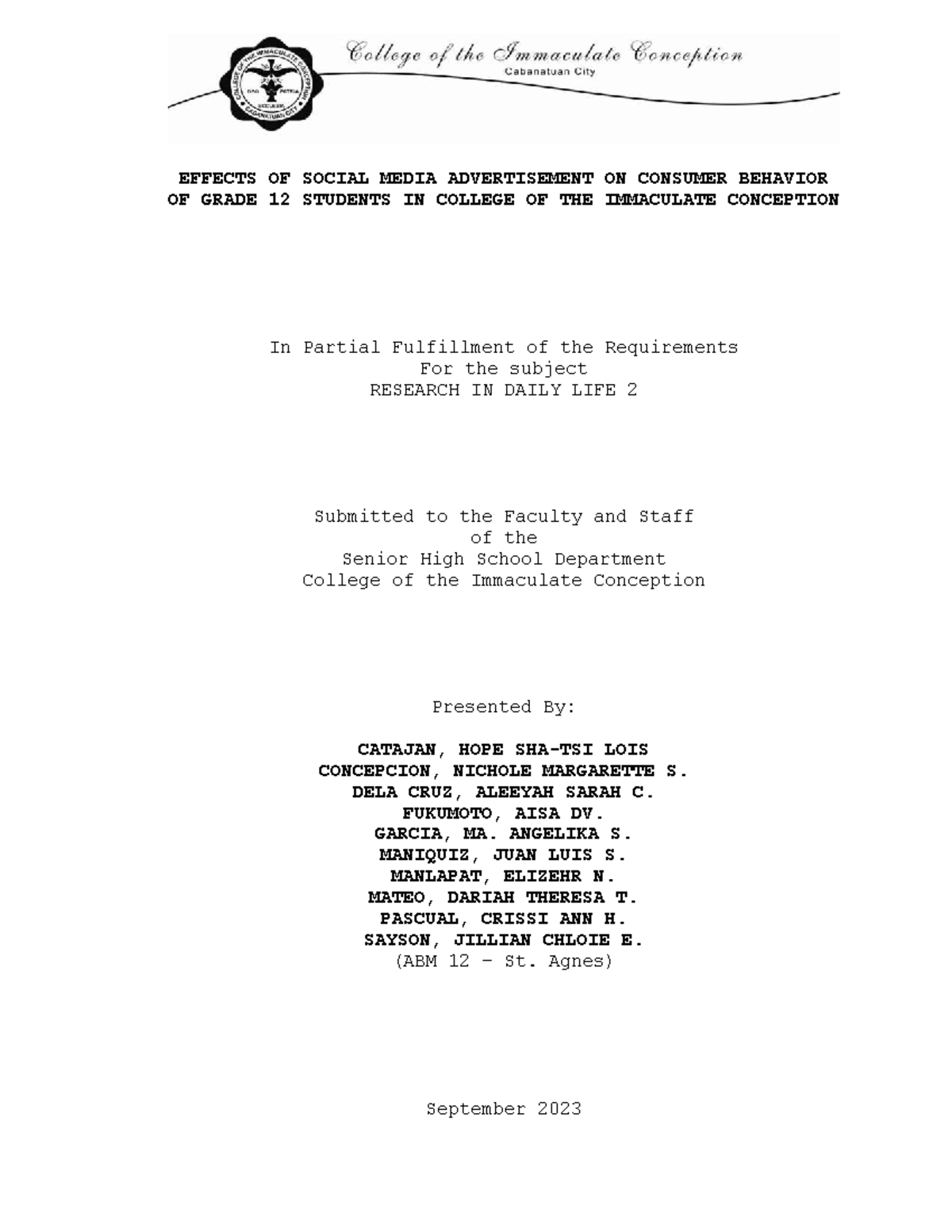 Effects of Social Media Ads on Consumer Behavior of Grade 12 Students ...