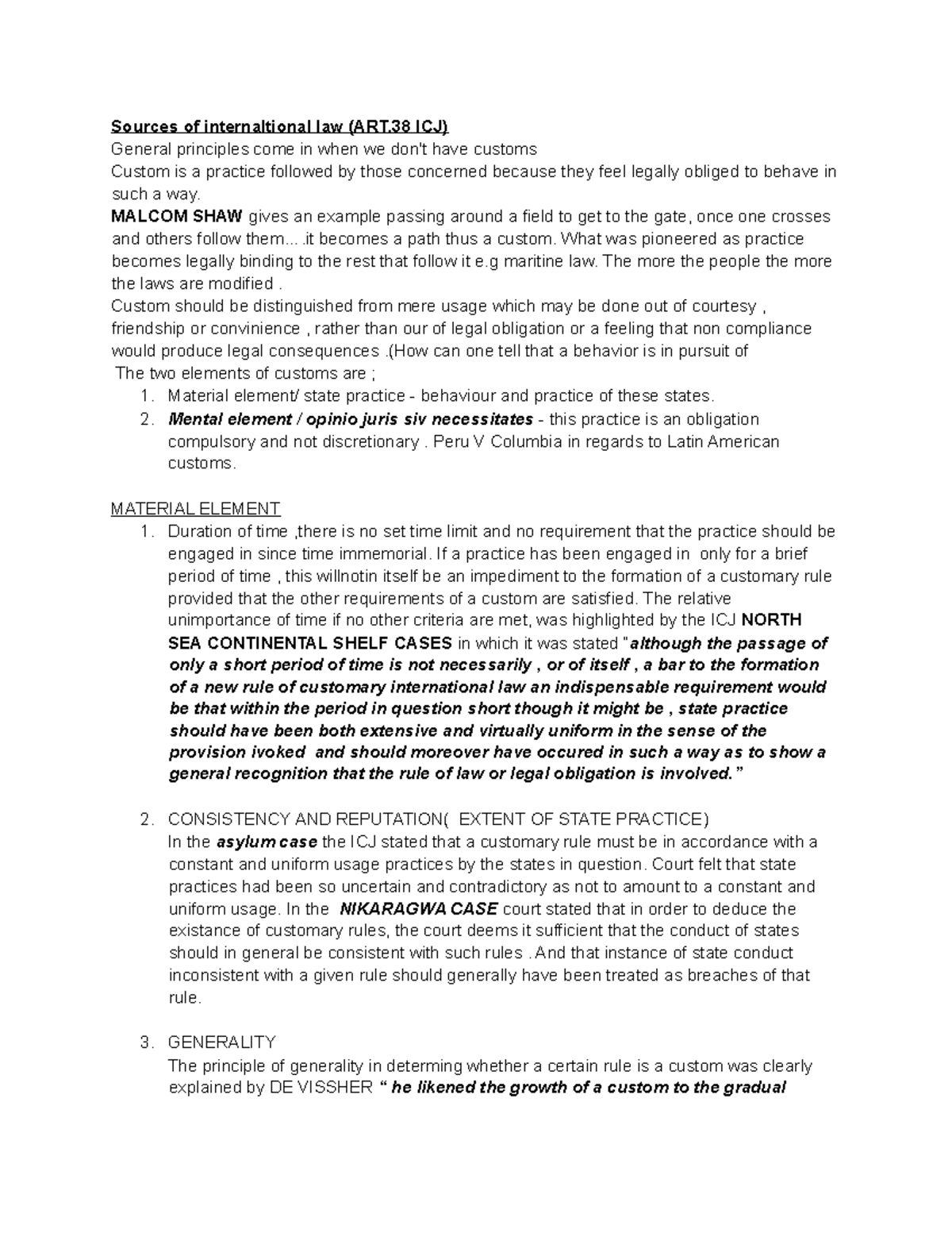 Sources of International Law: Understanding Customary Practices and ...