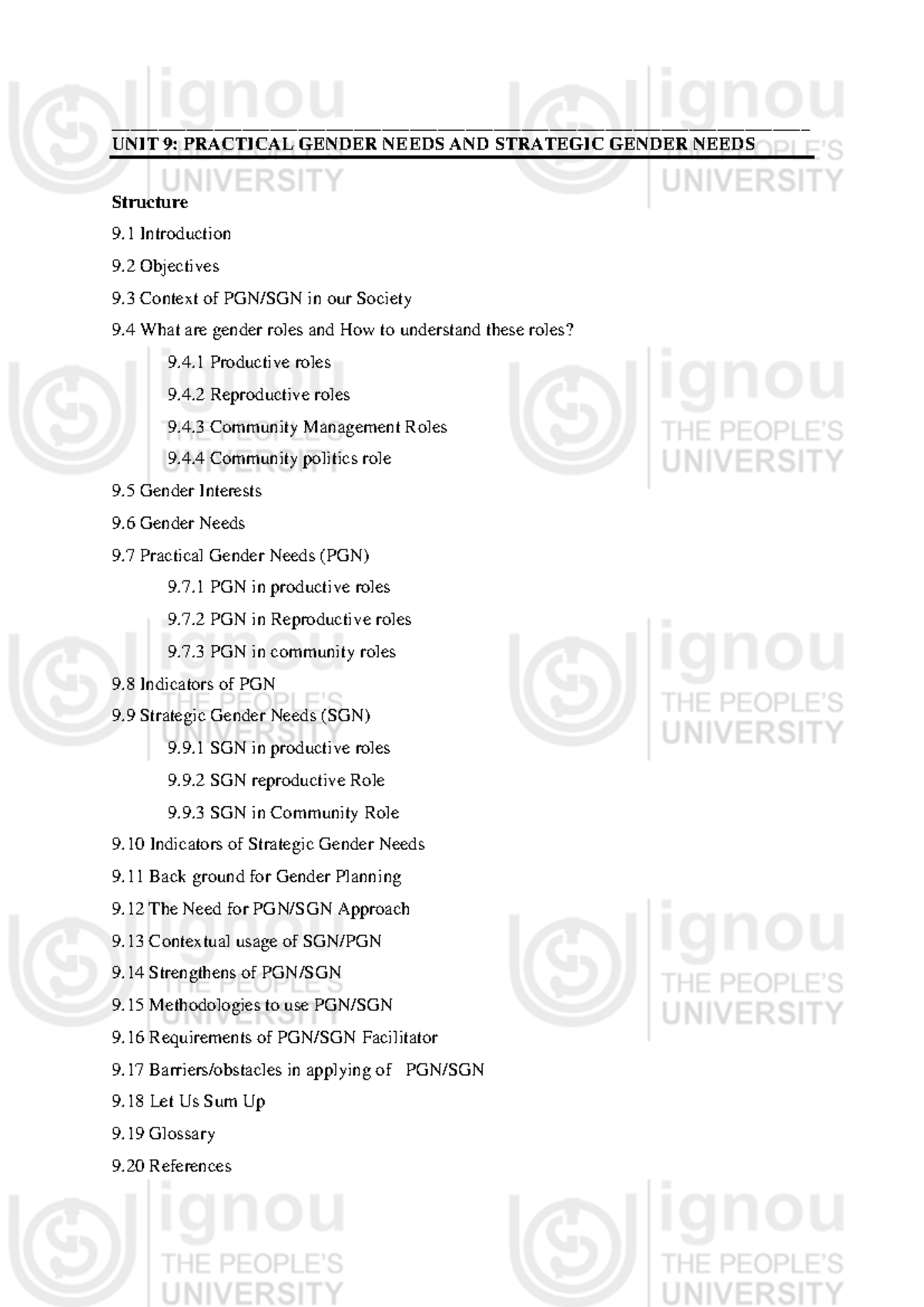 Practical & Strategic Gender Needs: Unit 9 Overview and Analysis - Studocu