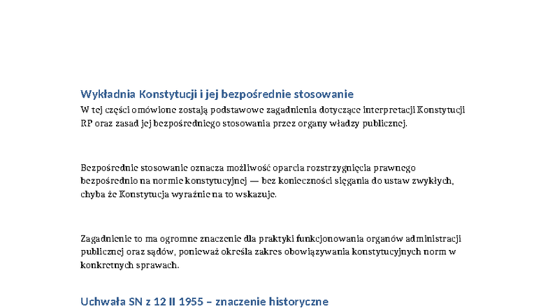 Skrypt: Dogmatyka Konstytucyjnych Praw i Wolności - Wykład 2023 - Studocu