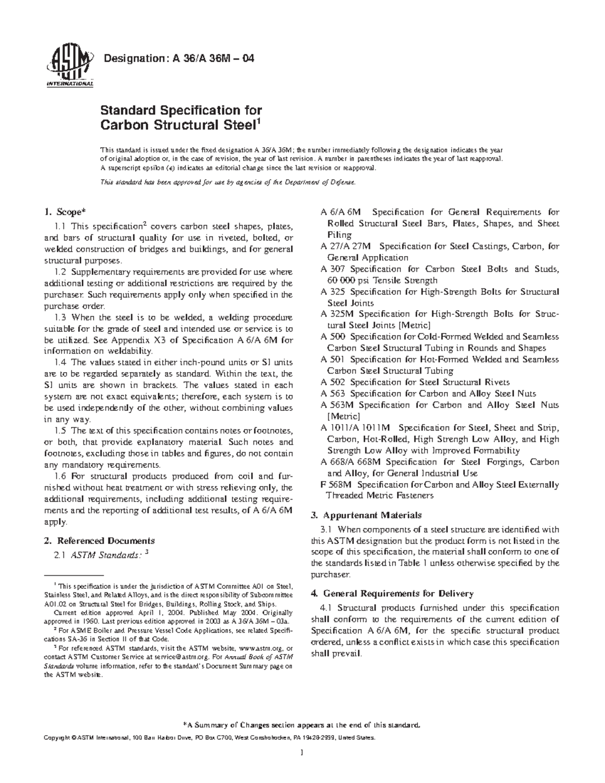 ASTM A36/A 36M Standard Specification for Carbon Structural Steel - Studocu