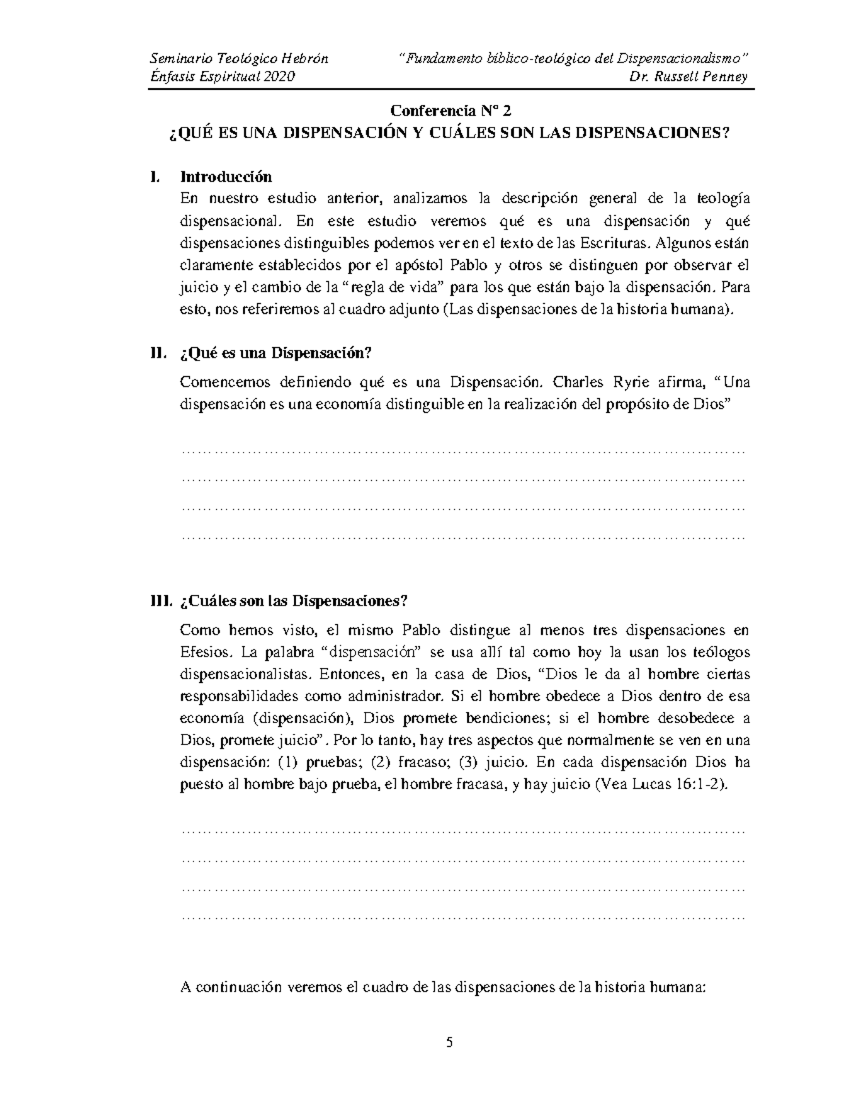 ¿Qué es una Dispensación... (Conferencia Nº 2) - Énfasis Espiritual ...