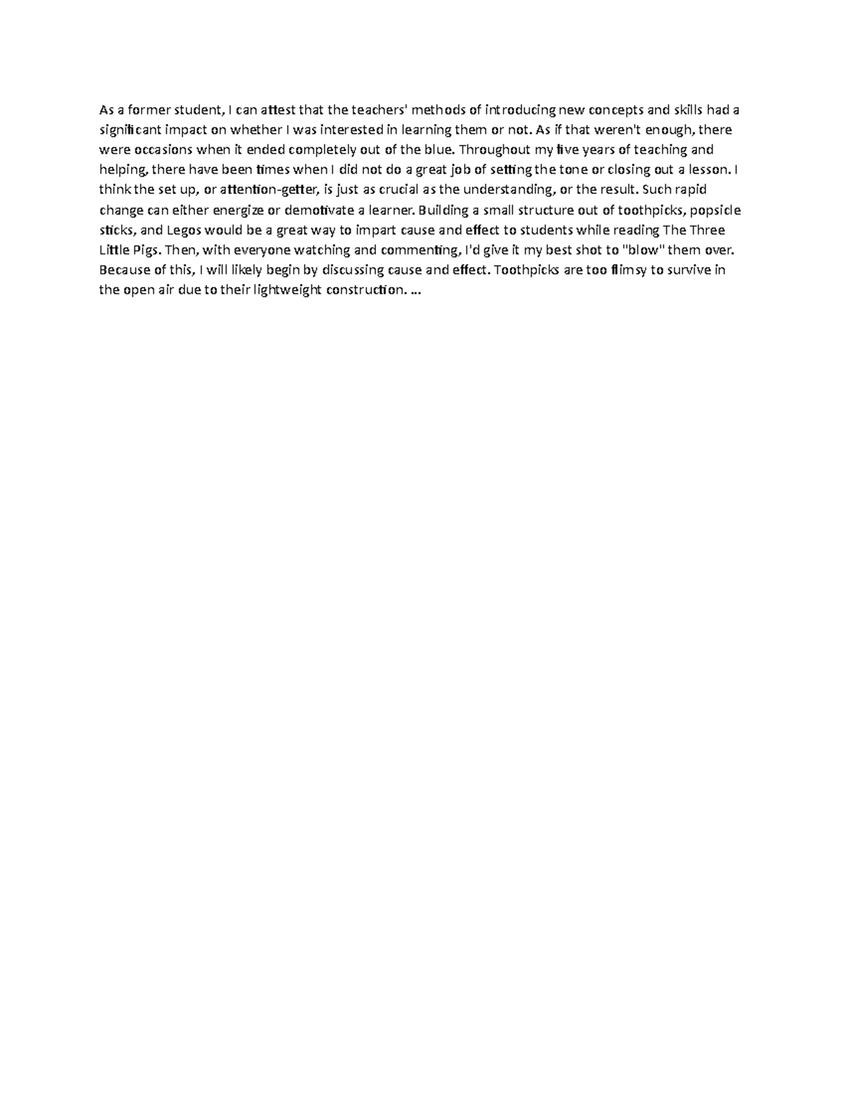 Former Student Insights: Teaching Methods and Student Engagement - Studocu