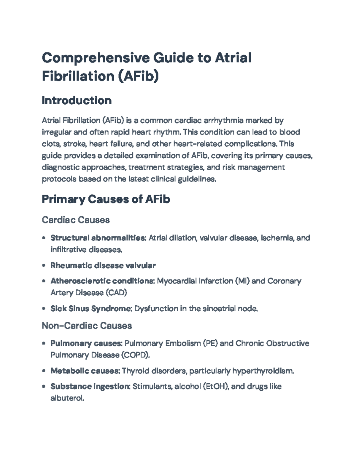 Comprehensive Guide to Atrial Fibrillation Management and Treatment ...