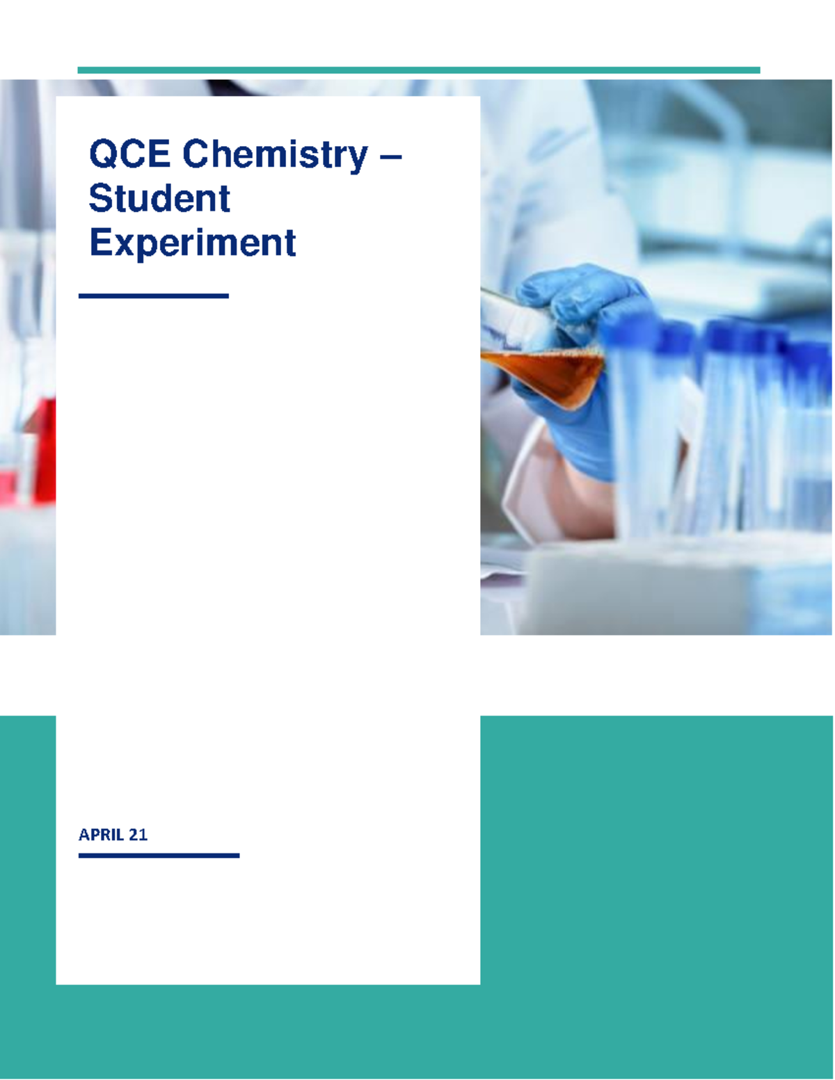QCE Chemistry IA2 Student Experiment: Titration of Woolworths Vinegar ...