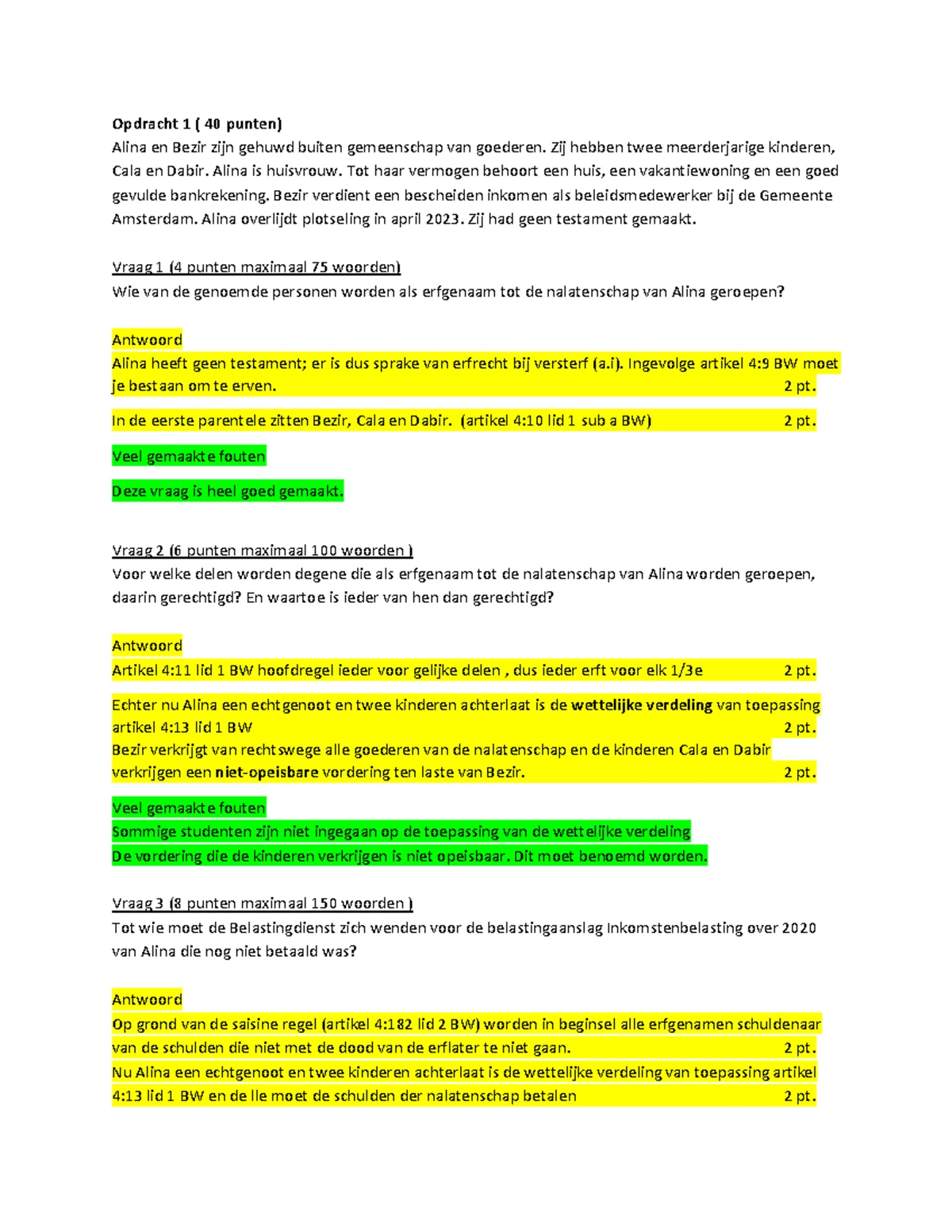 Erfrecht Hoorcollege Week 1: Bloed- en Aanverwantschap Uitleg - Studeersnel