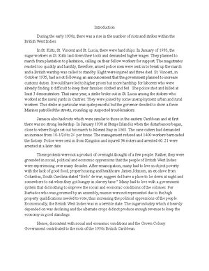 History SBA - Sba - Name: Jadesha Nicholls Candidate Number: 1300010913 ...