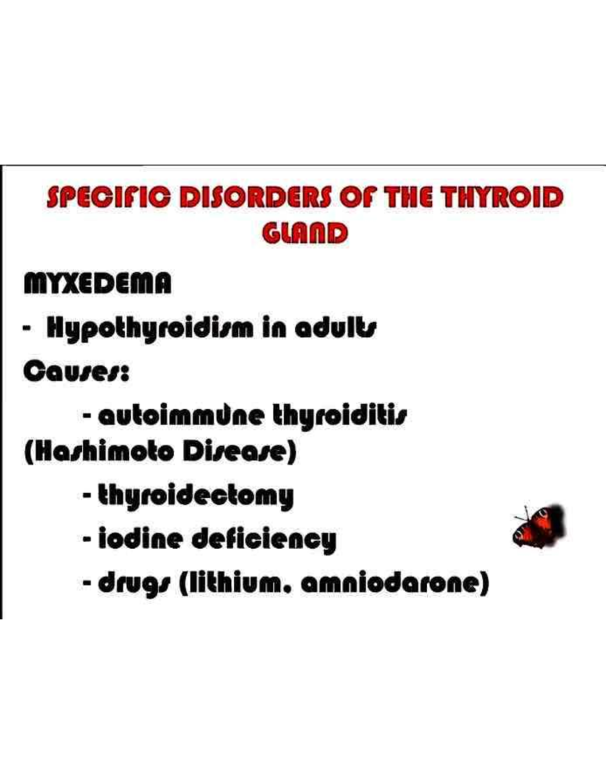 ENDO CONT' LECTURE NOTES: Thyroid Disorders & Hypothyroidism Overview ...