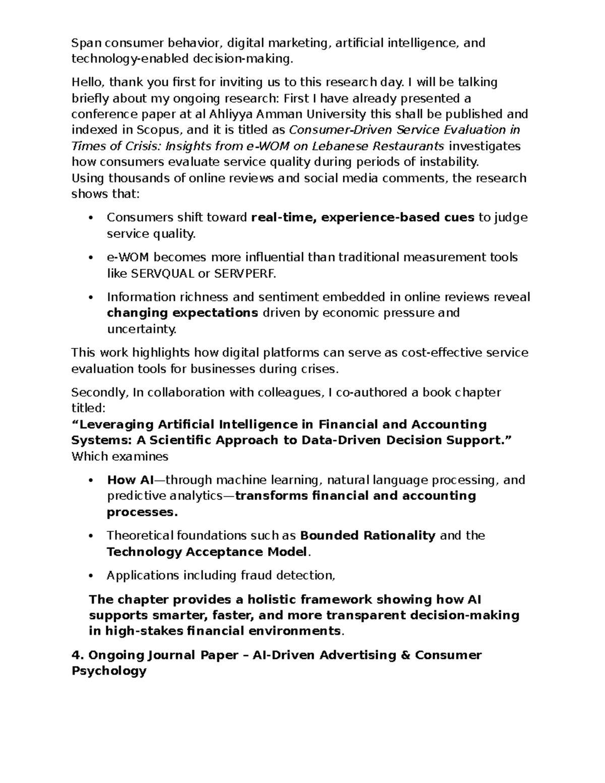 Research on Consumer Behavior & AI in Digital Marketing - Studocu