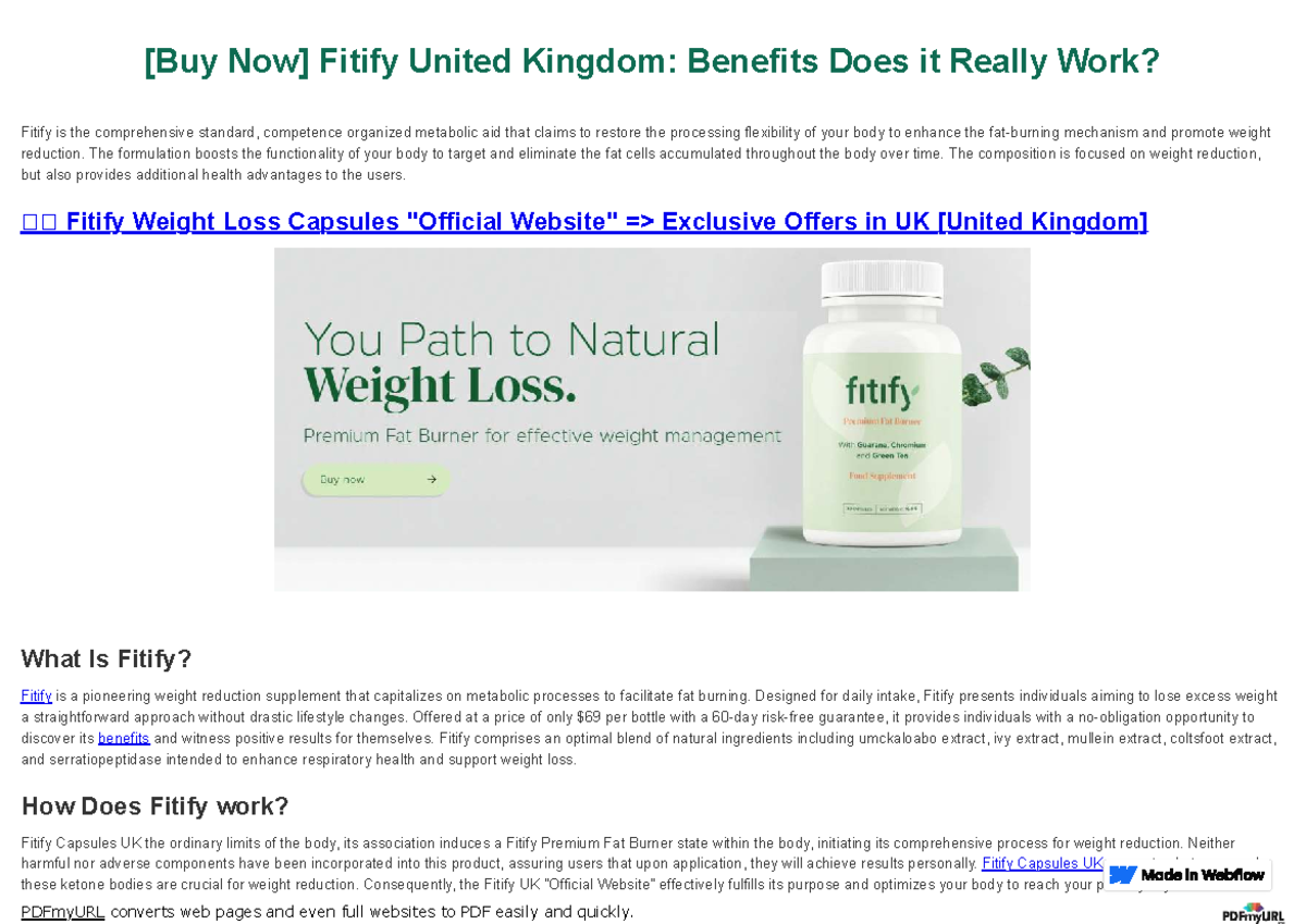 Fitify UK: Comprehensive Review of Weight Loss Benefits and Efficacy ...