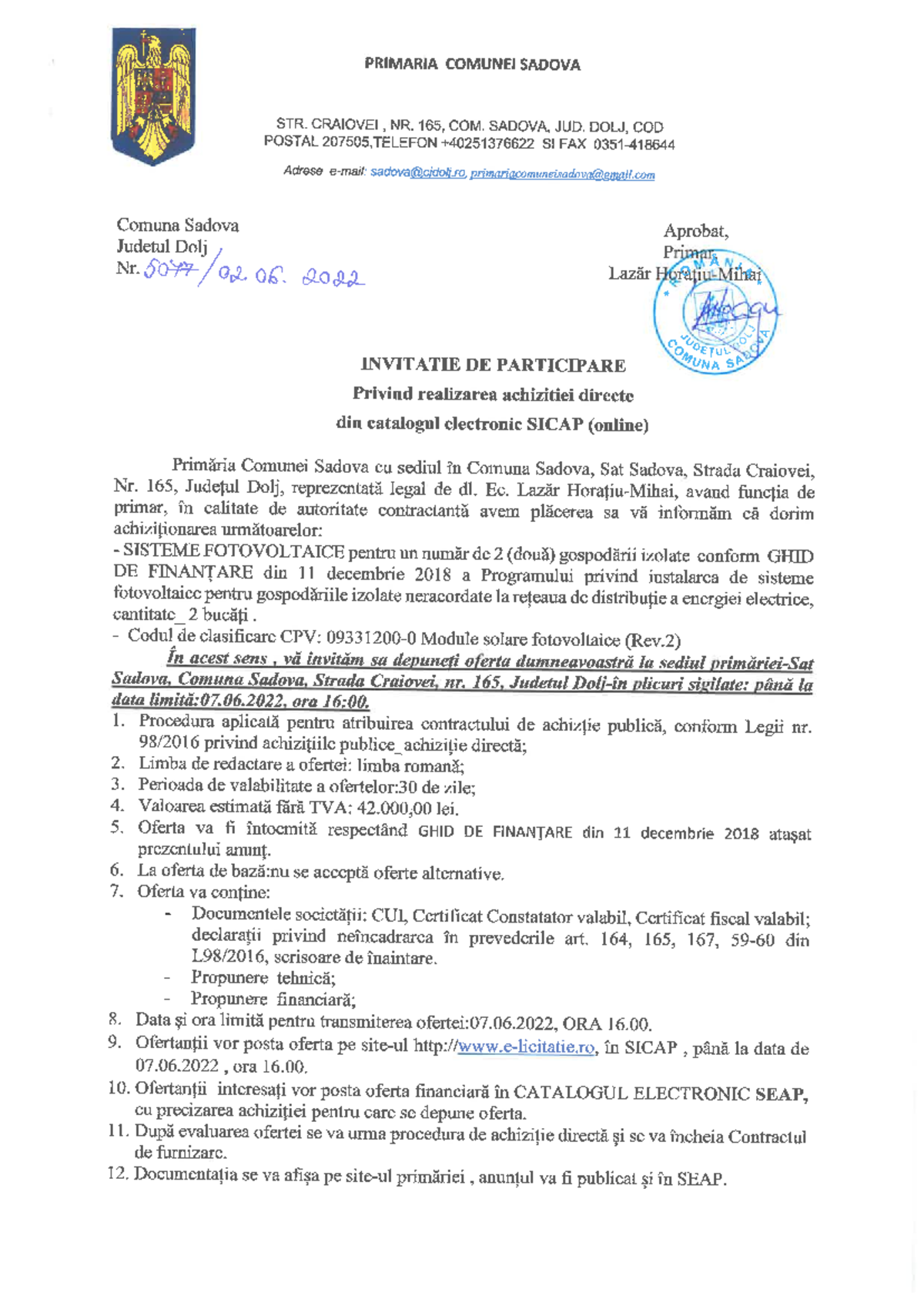 Invitatie participare+formulare + GHID DE Finantare - managementul ...