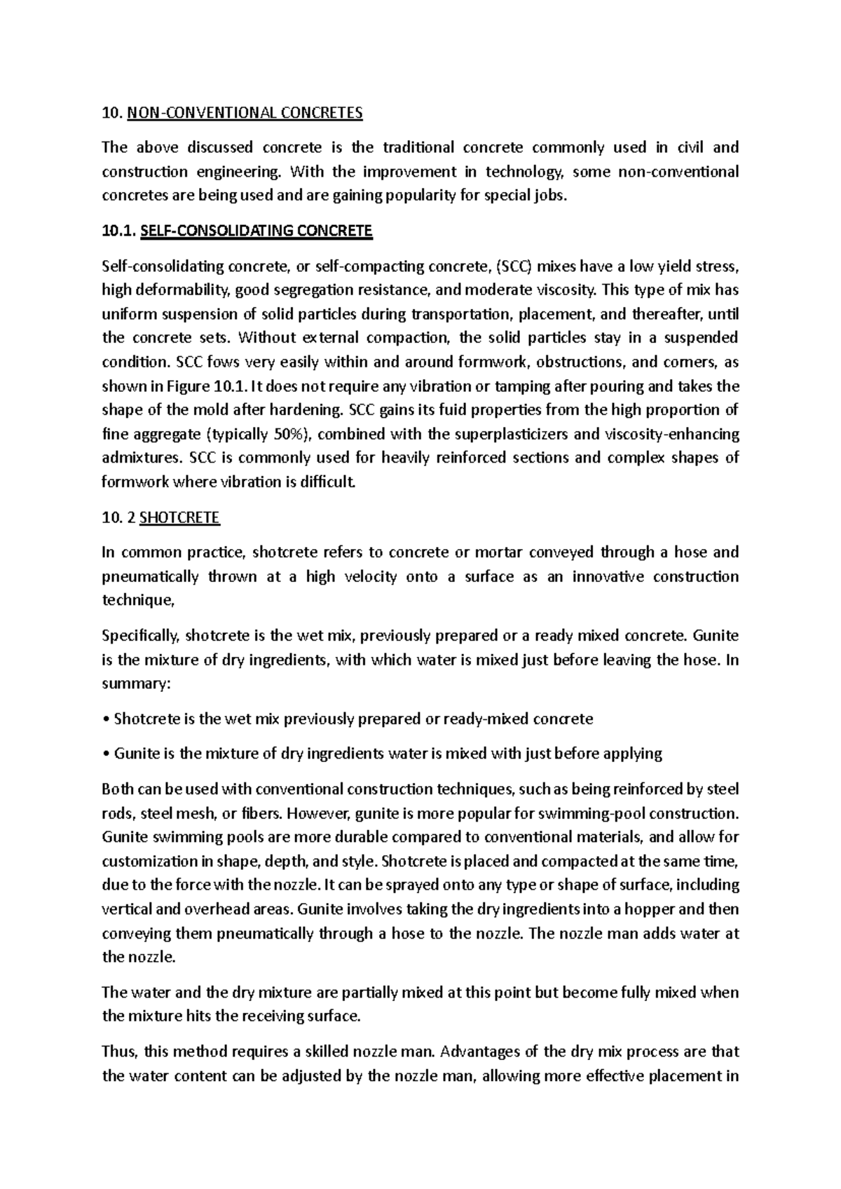 Self-Consolidating Concrete (SCC) Overview and Applications - Studocu