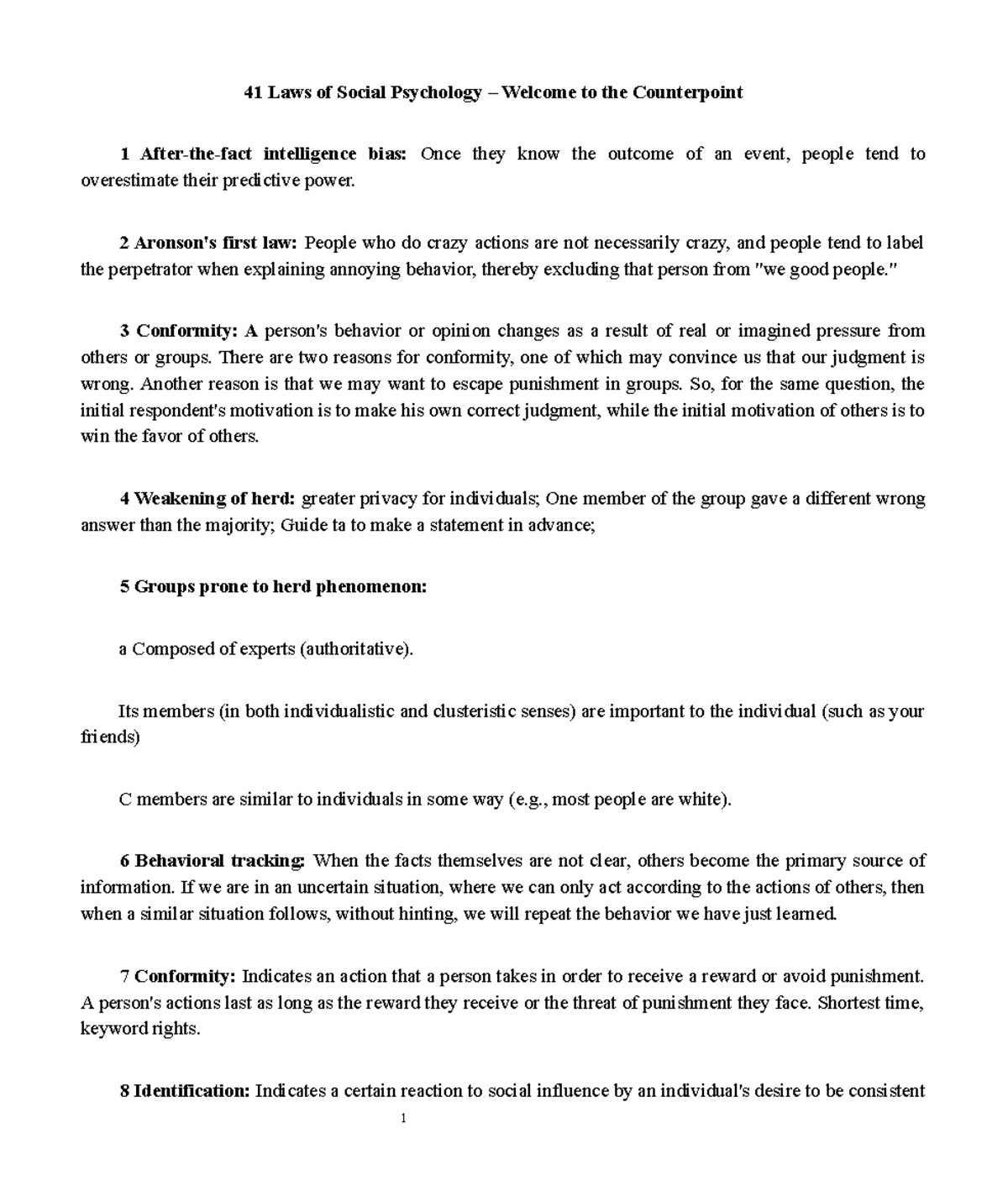 41 Laws of Social Psychology: Insights and Implications for Behavior ...