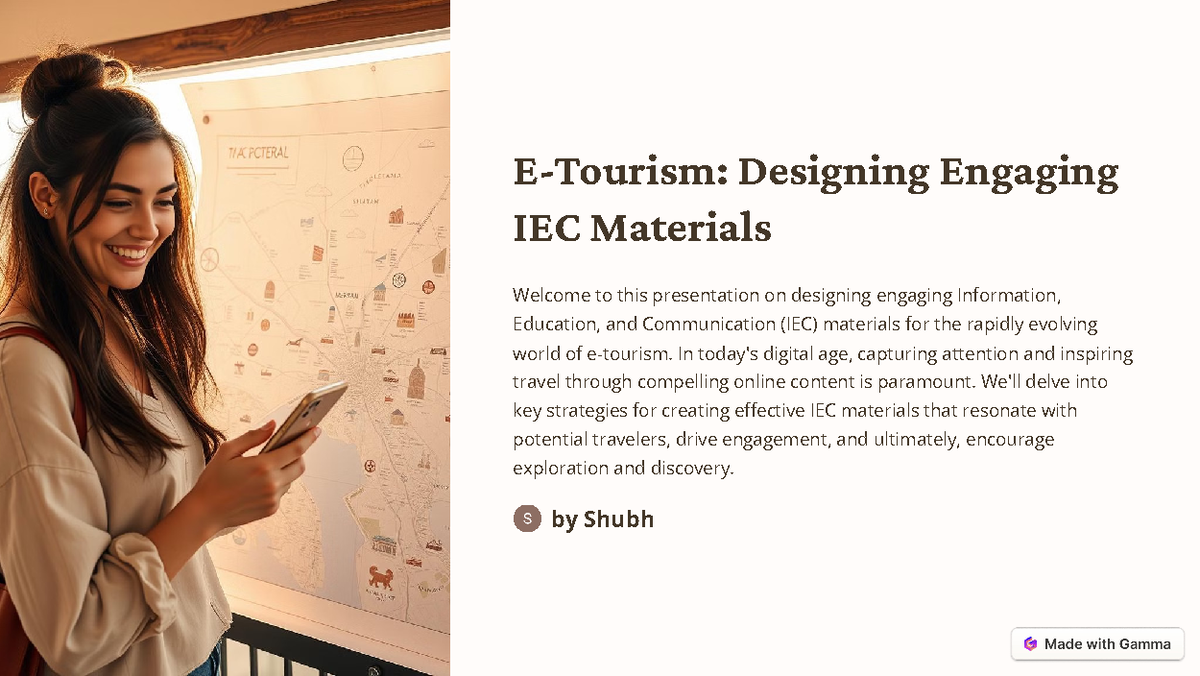 E Tourism Designing Engaging IEC Materials - E-Tourism: Designing ...