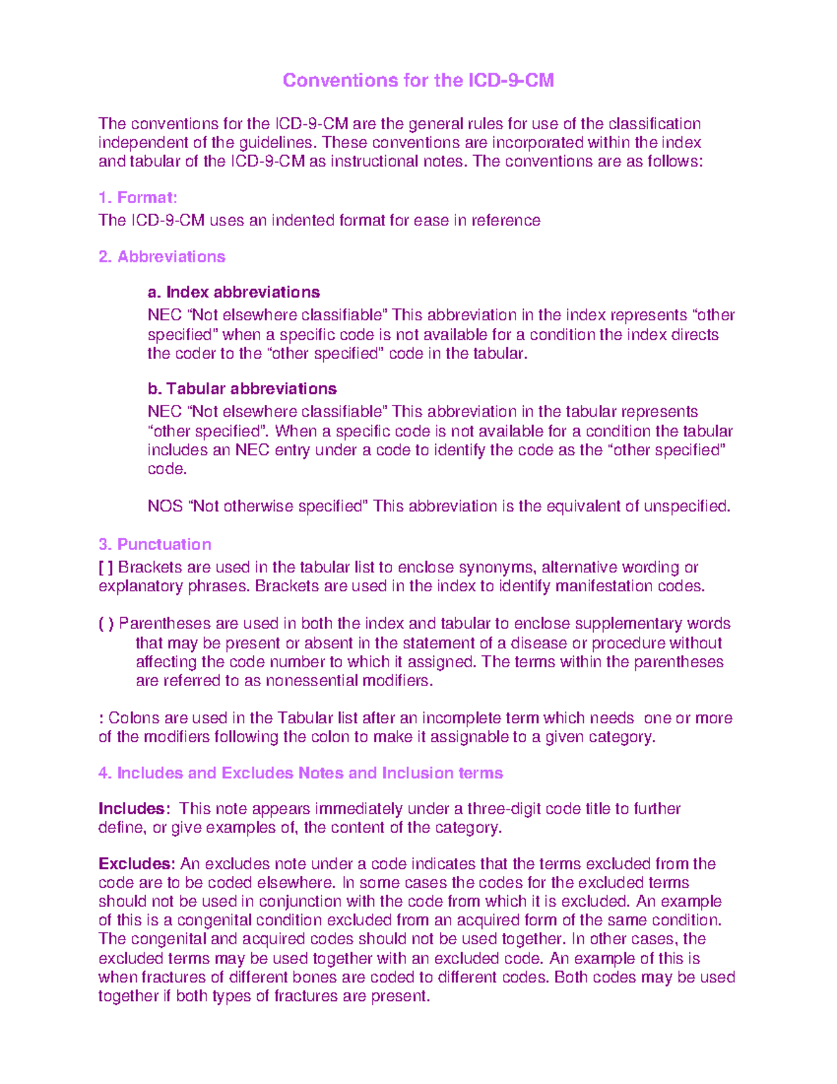 Coding Conventions - Notes for Classification Guidelines - Studocu