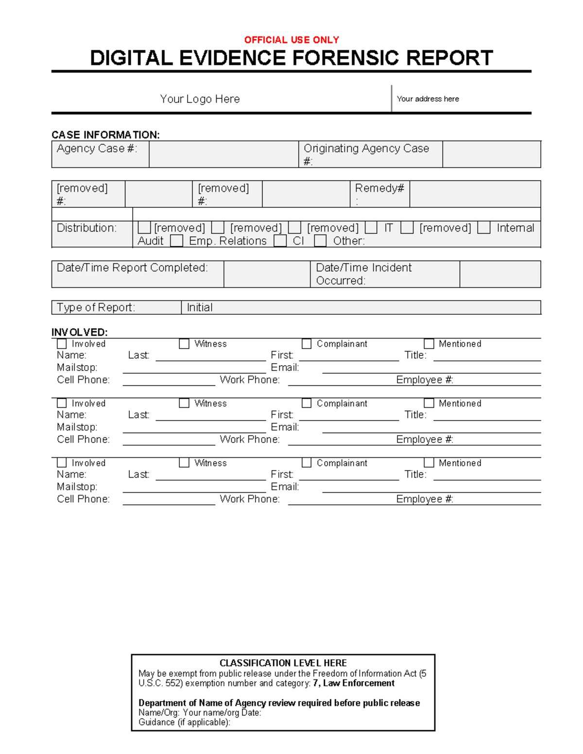 Digital-Evidence-Forensic-Report-Template - DIGITAL EVIDENCE FORENSIC ...