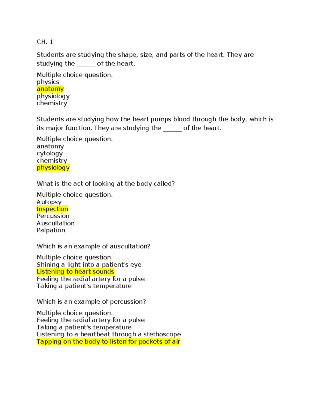 CH.2 Biochemistry Final Exam Question Bank: Key Concepts & Terms - Studocu
