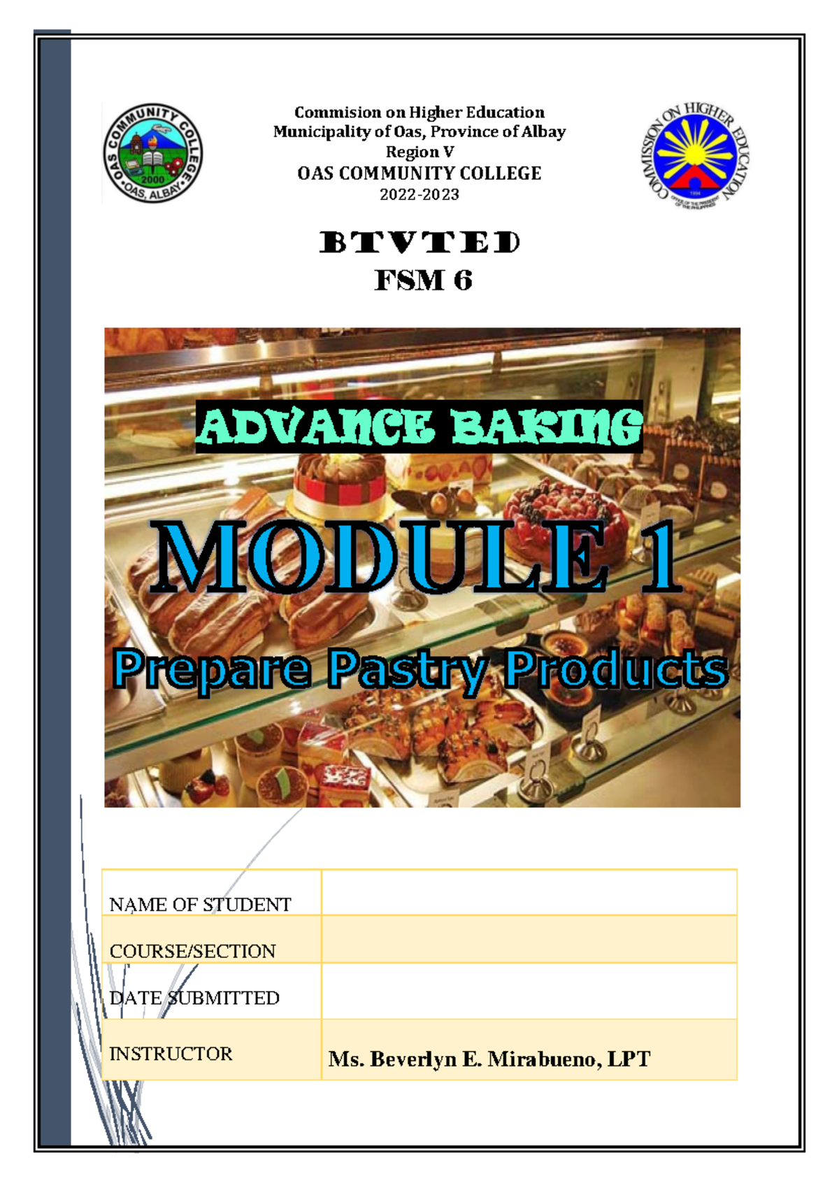 Advance Baking Module 1: Essential Techniques and Ingredients Guide ...
