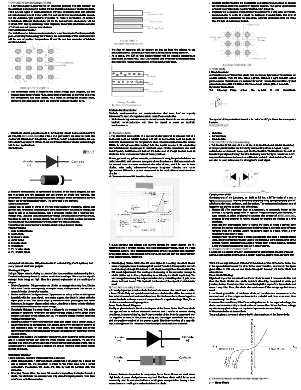 BEE- Lecture Notes on Semiconductor Devices and Diode Applications ...