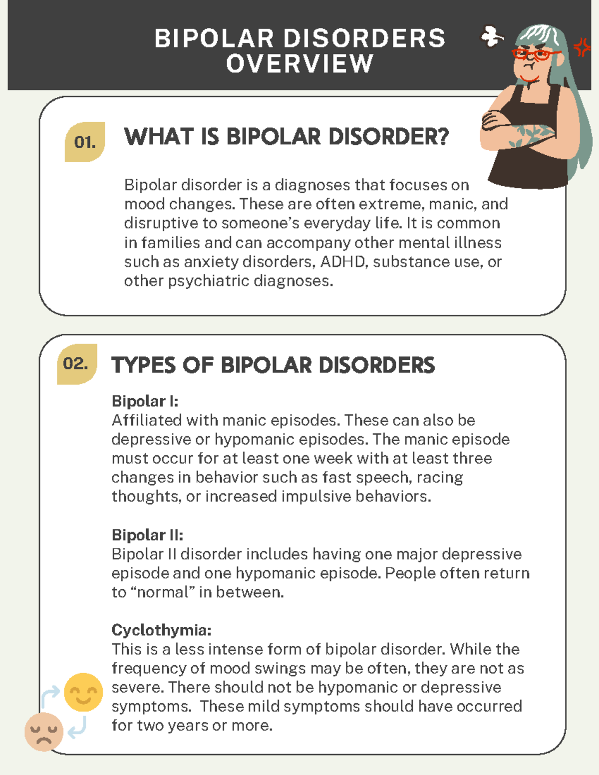 BIPOLAR DISORDERS OVERVIEW: TYPES, SYMPTOMS & TREATMENTS - Studocu