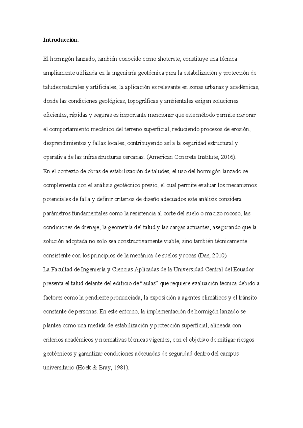 Diseño y Modelación de Taludes con Hormigón Lanzado - Slide 2 - Studocu