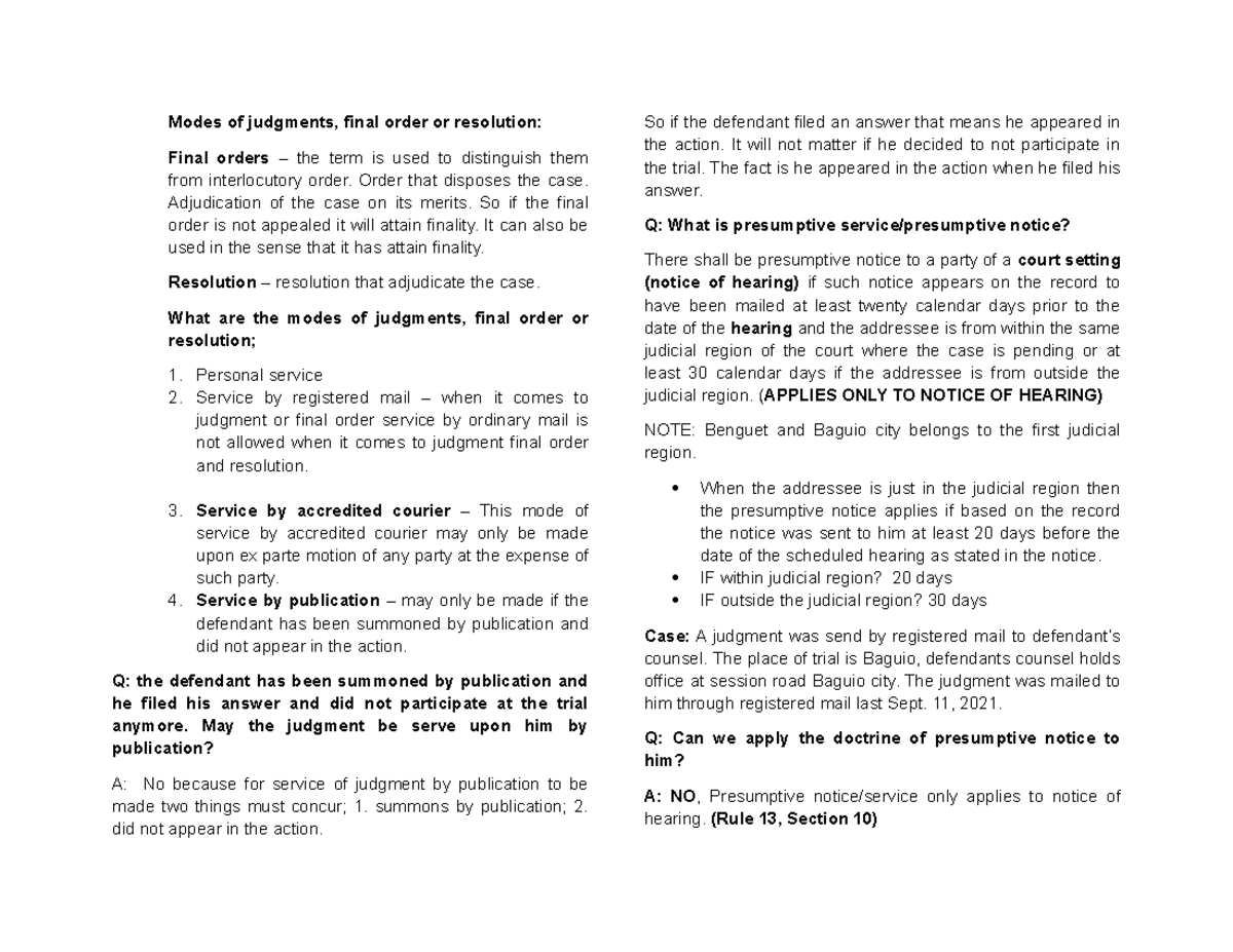Modes of Judgments, Final Orders & Resolutions: A Comprehensive Guide ...