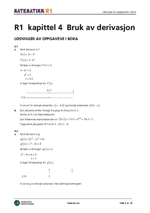 Fullstendig Løsningsforslag Matematikk R1 Kapittel 3 - R1 kapittel 3 ...