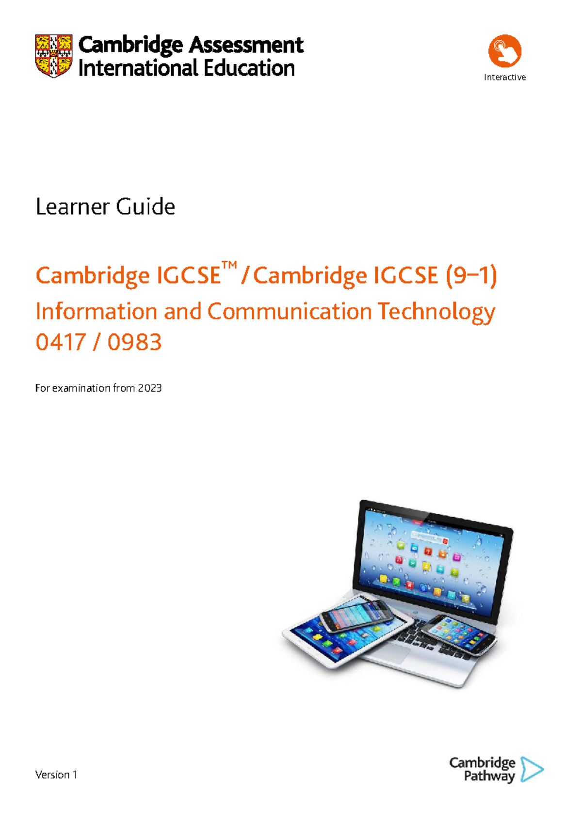 Cambridge IGCSE ICT 0417 Learner Guide for Exam Preparation 2023 - Studocu