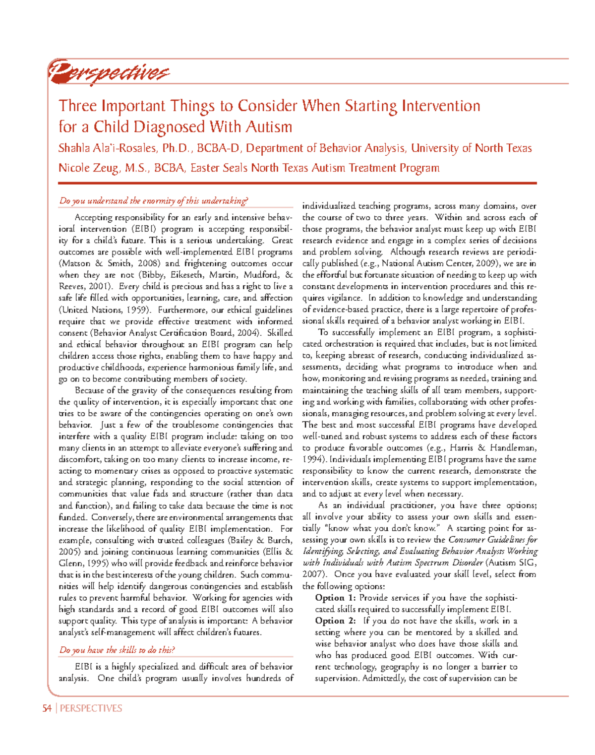 Three Key Considerations for EIBI Implementation in Autism - Studocu