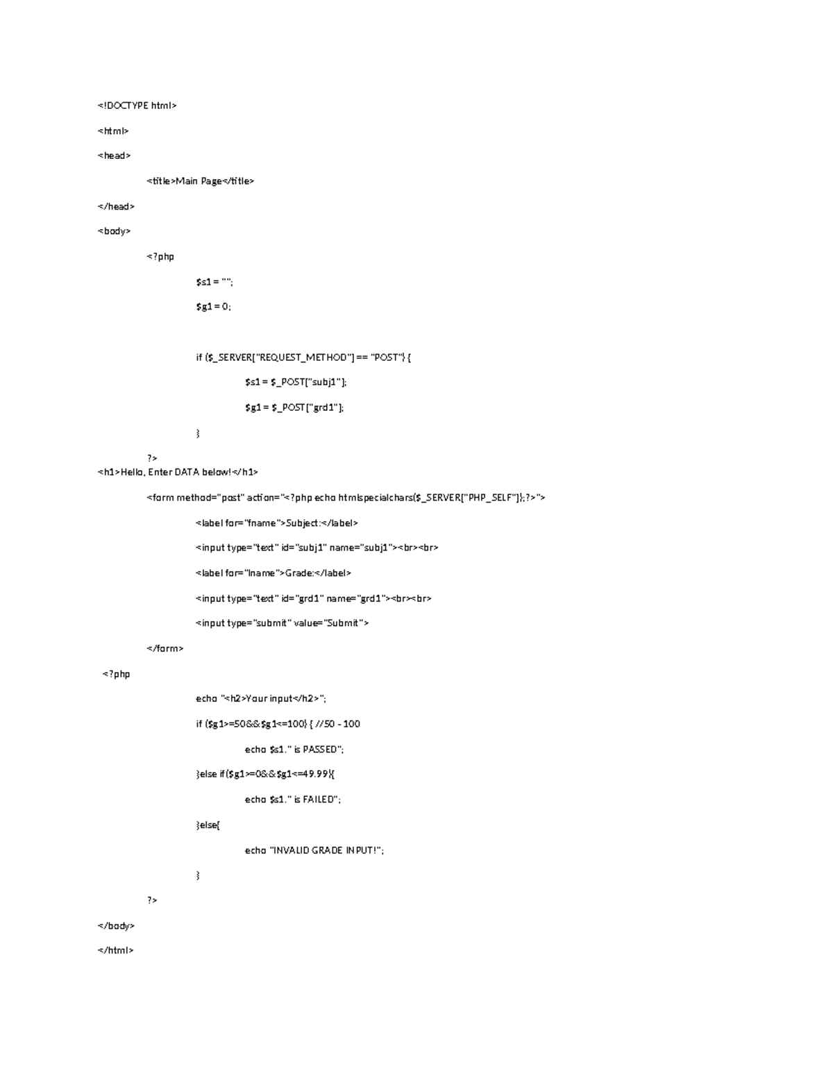 Doctype html grade - Main - Studocu