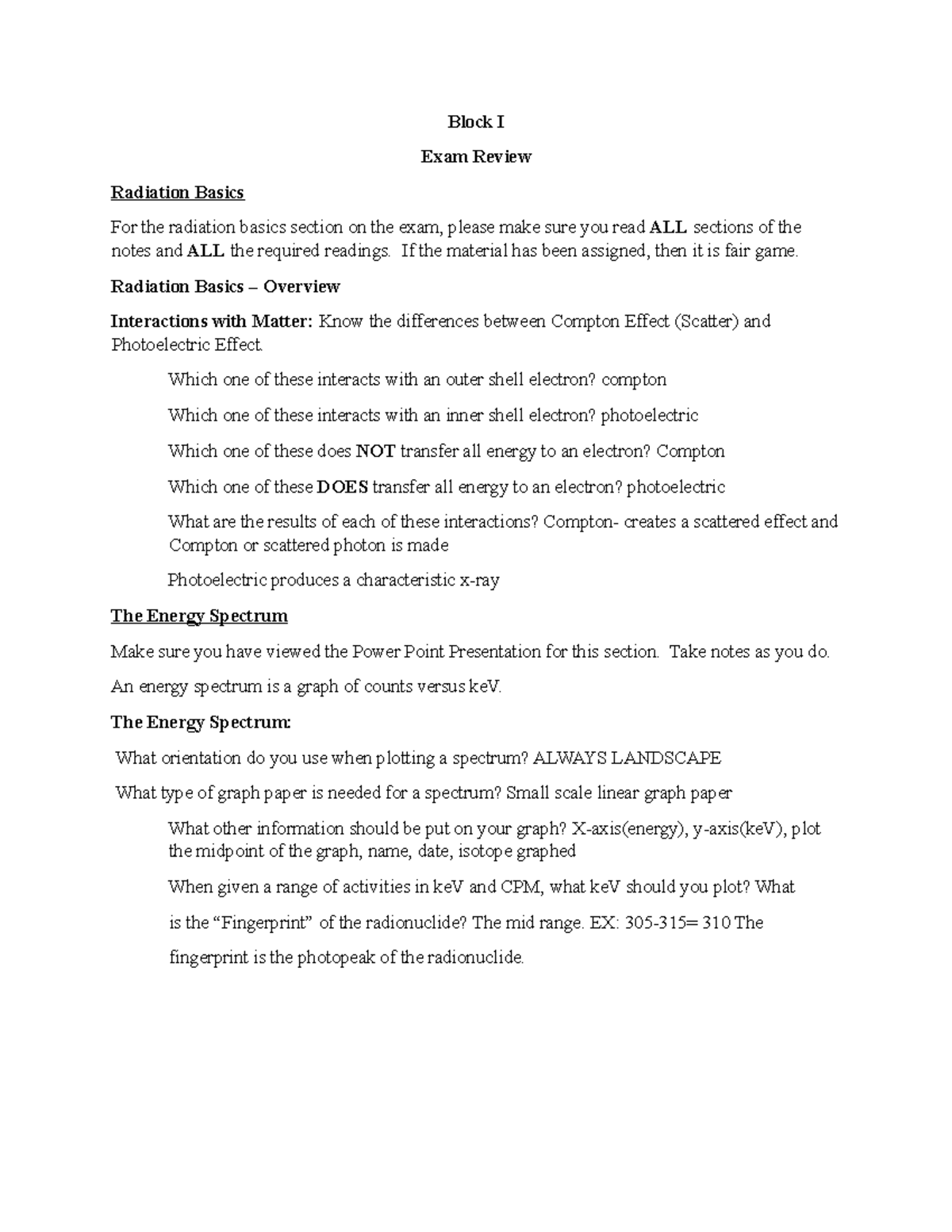 Radiation Basics Exam Review for RADI-101 - Studocu