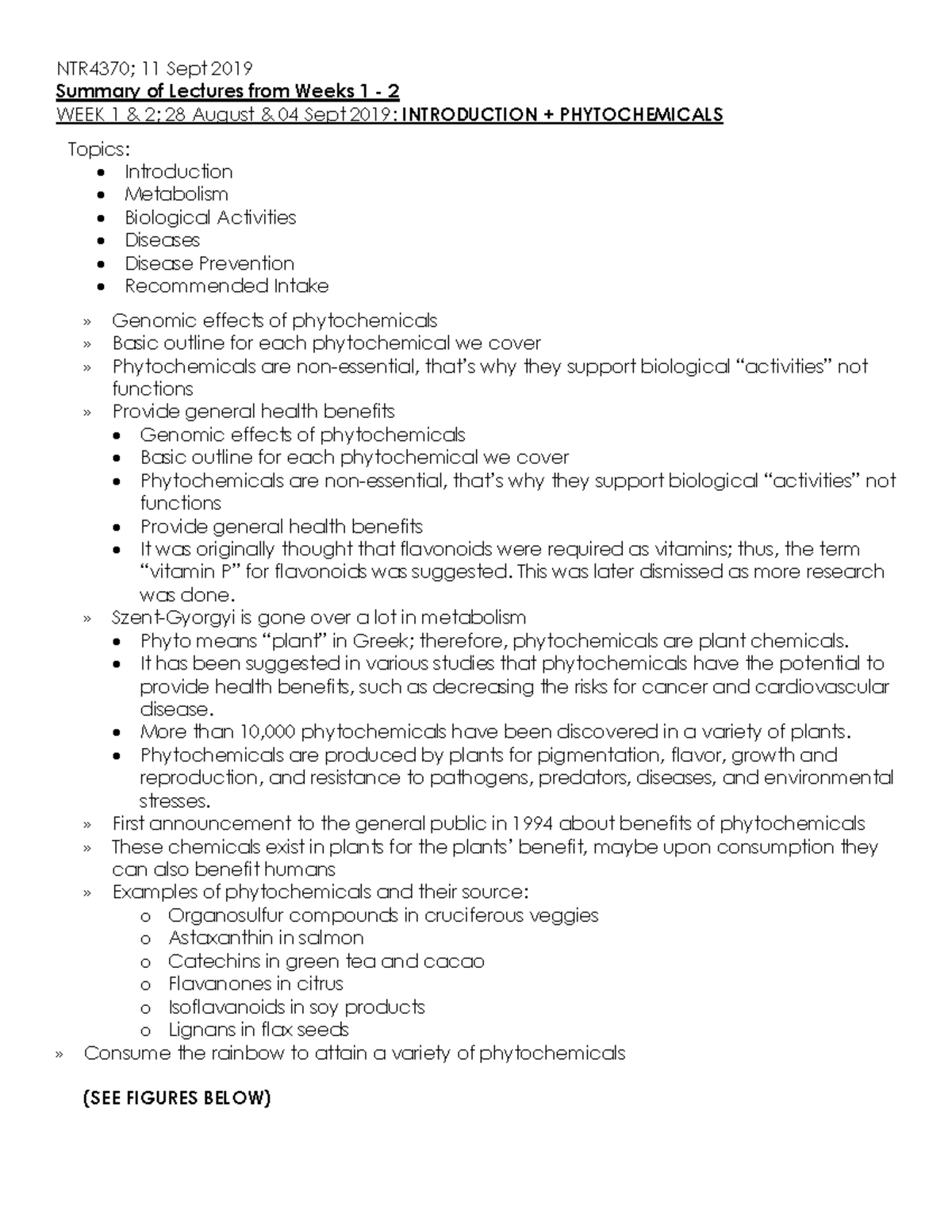 Weeks 1-2 - Lecture notes 1,2 - Summary of Lectures from Weeks 1 - 2 ...