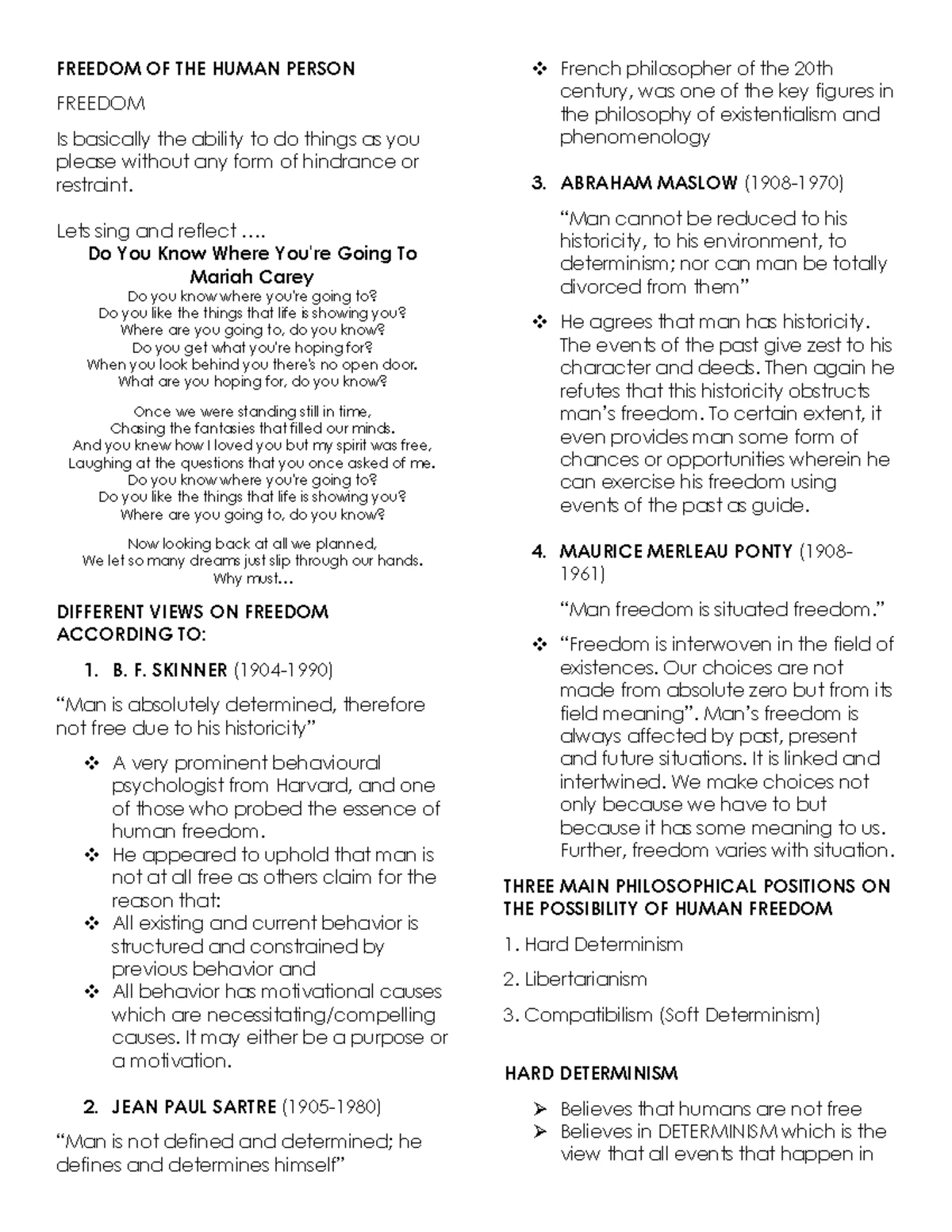 Freedom-of-the-Human-Person - Freedom of the Human Person What is ...